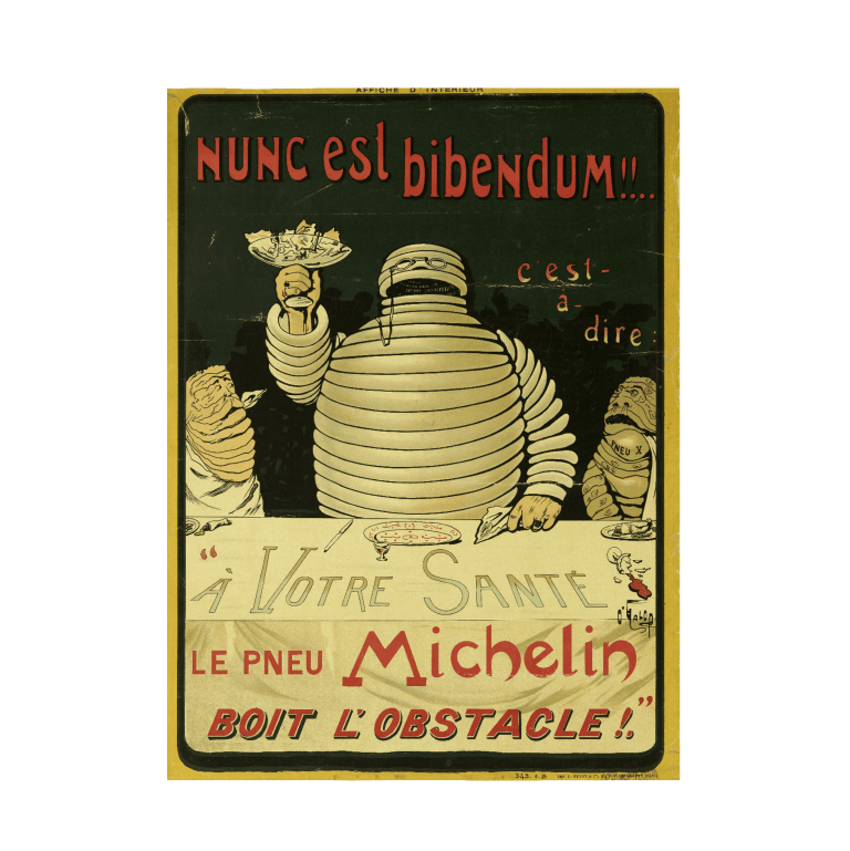 Michelin historical poster "Nunc Est Bibendum" - Boutique de l'Aventure ...