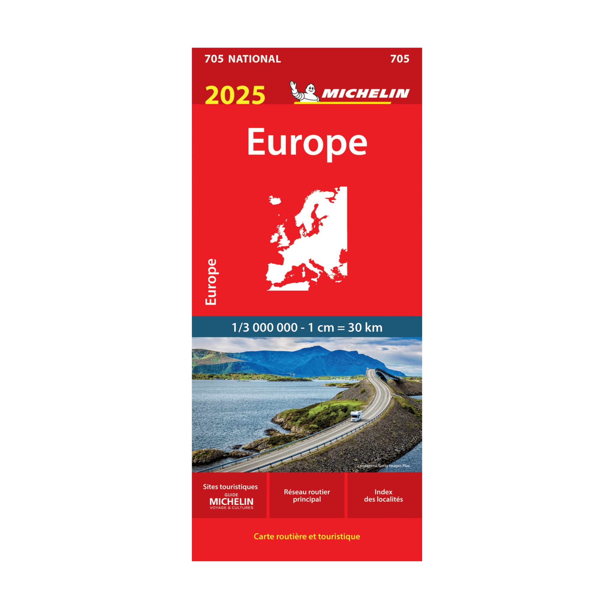 Carte nationale 705 Europe - Michelin - Boutique de l'Aventure Michelin