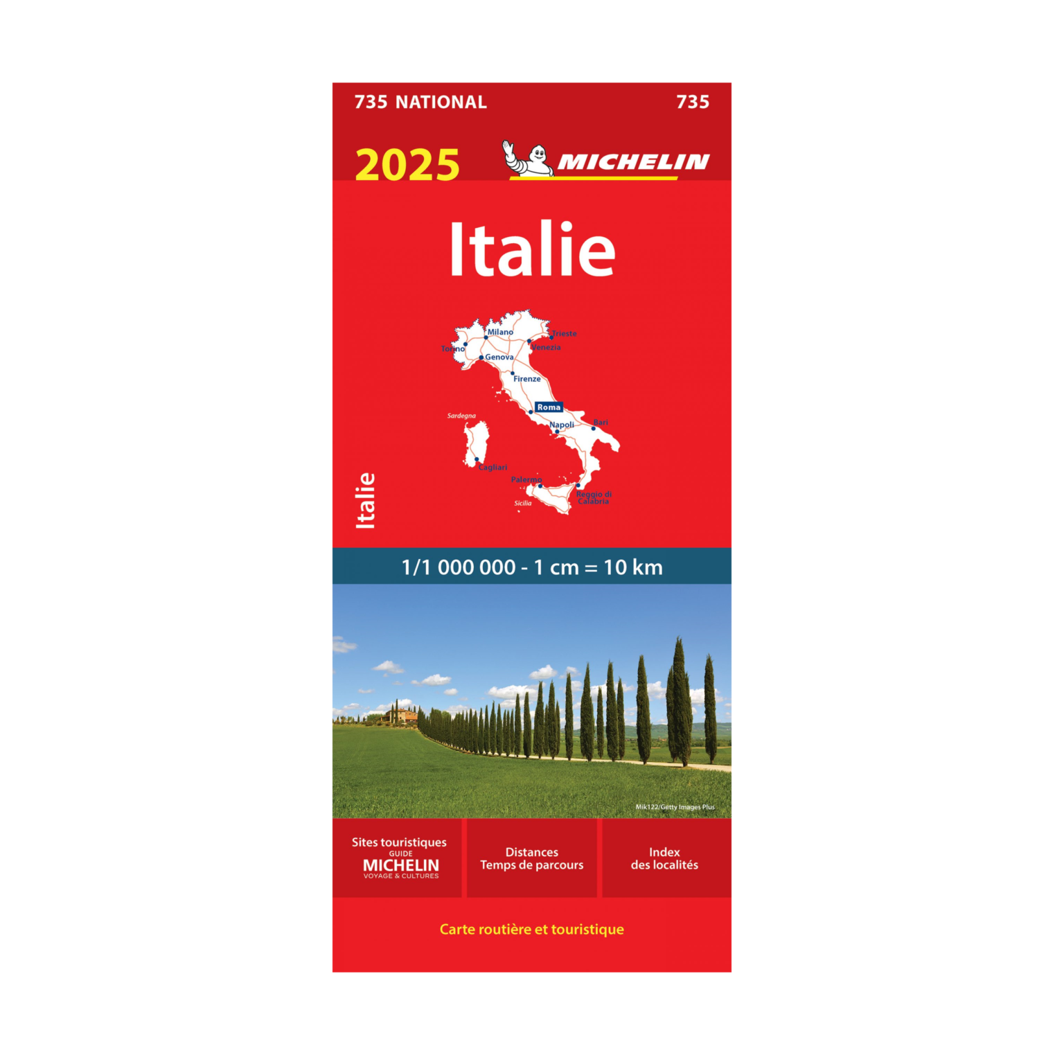 Carte nationale 735 Italie - Michelin - Boutique de l'Aventure Michelin