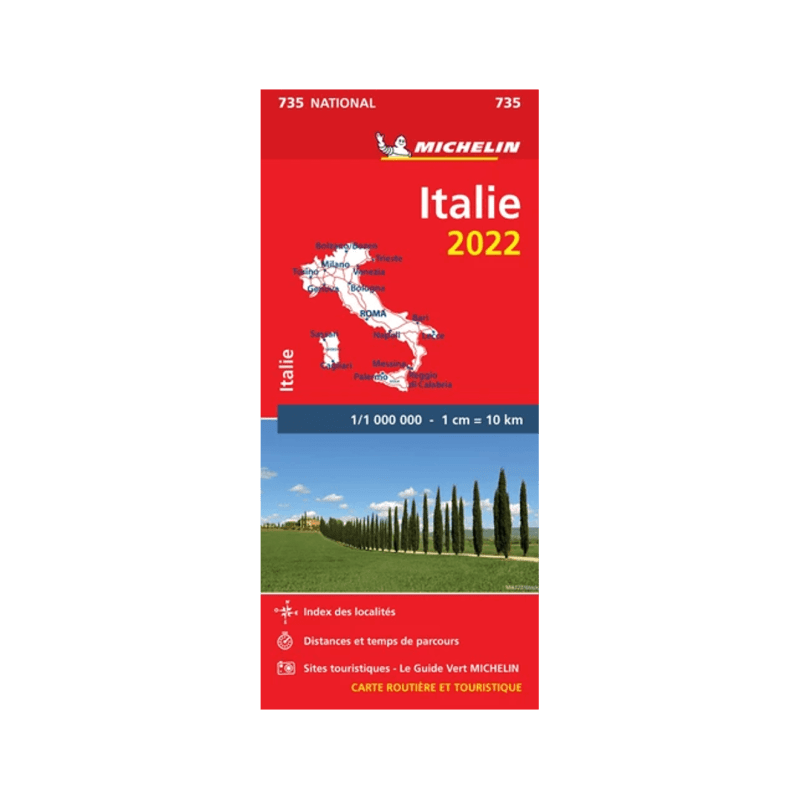 Carte nationale 735, Italie - Michelin - Boutique de l'Aventure Michelin