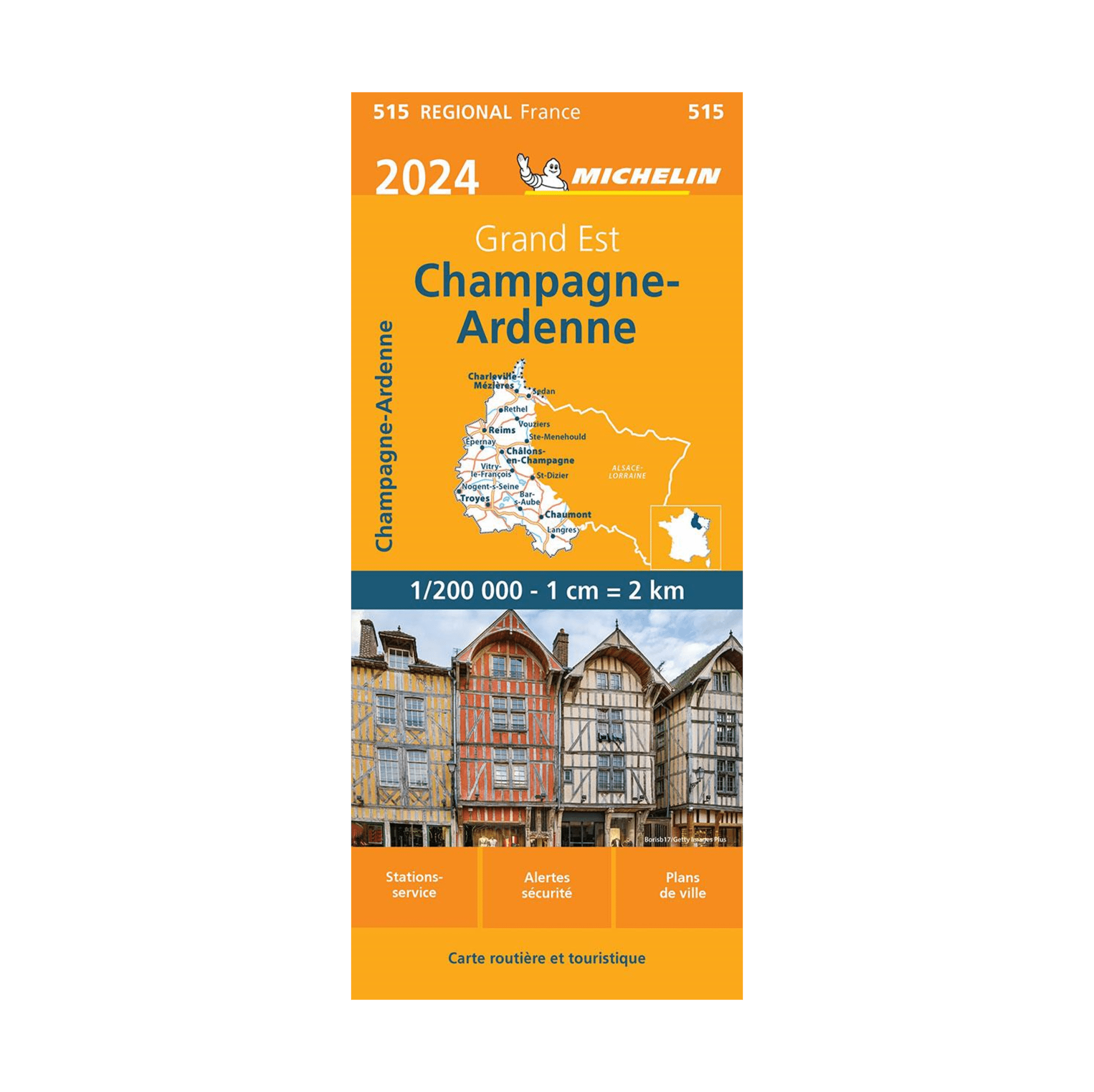 Champagne-Ardenne - Michelin Regional Map 515 - Boutique de l'Aventure ...