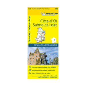 Côte-d'Or and Saône-et-Loire - Departemental Map Michelin 320 ...