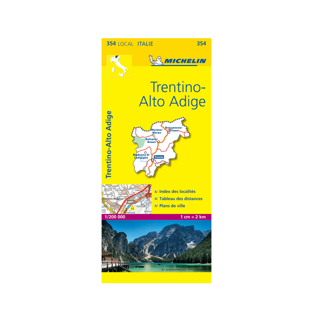 Carte locale 354, "Trentino-Alto Adige" - Michelin - Boutique de l ...