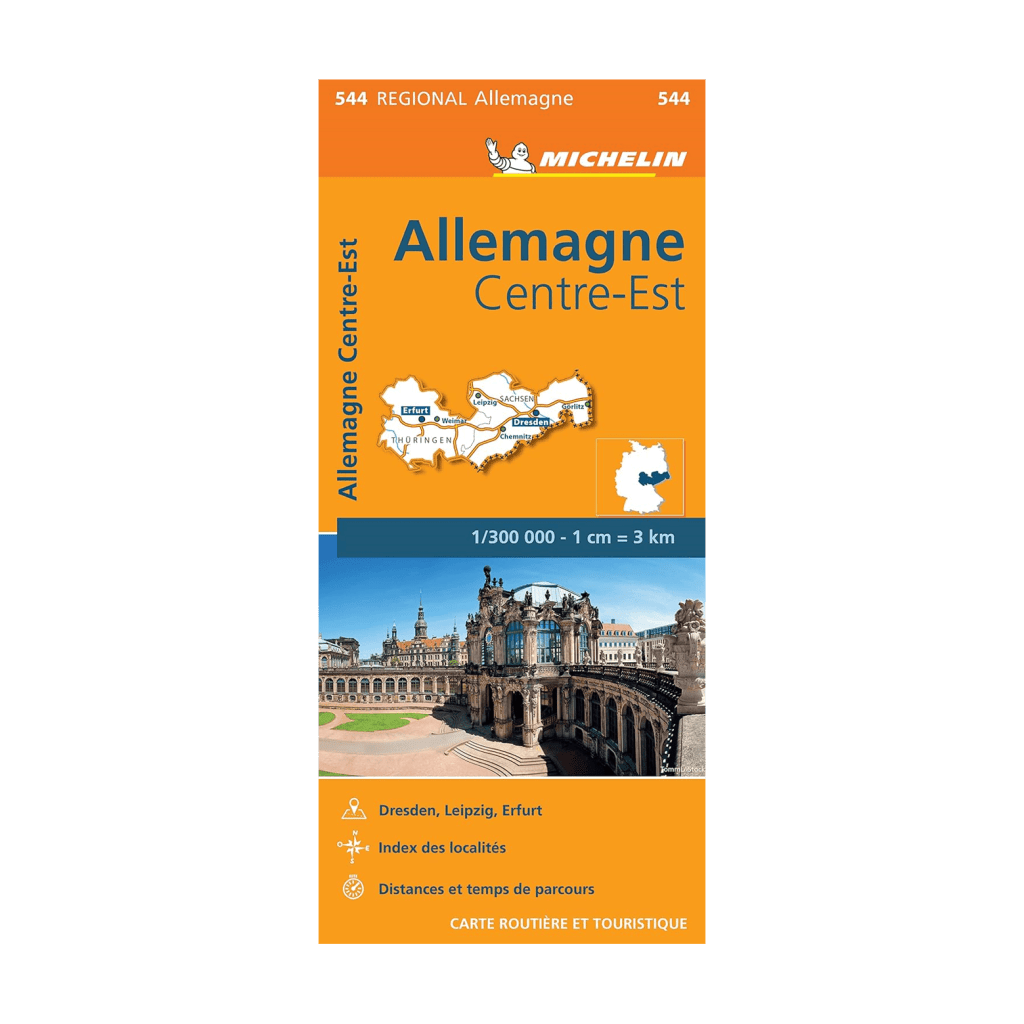 Germany Mideast - Regional Map Michelin 544 - Boutique de l'Aventure ...