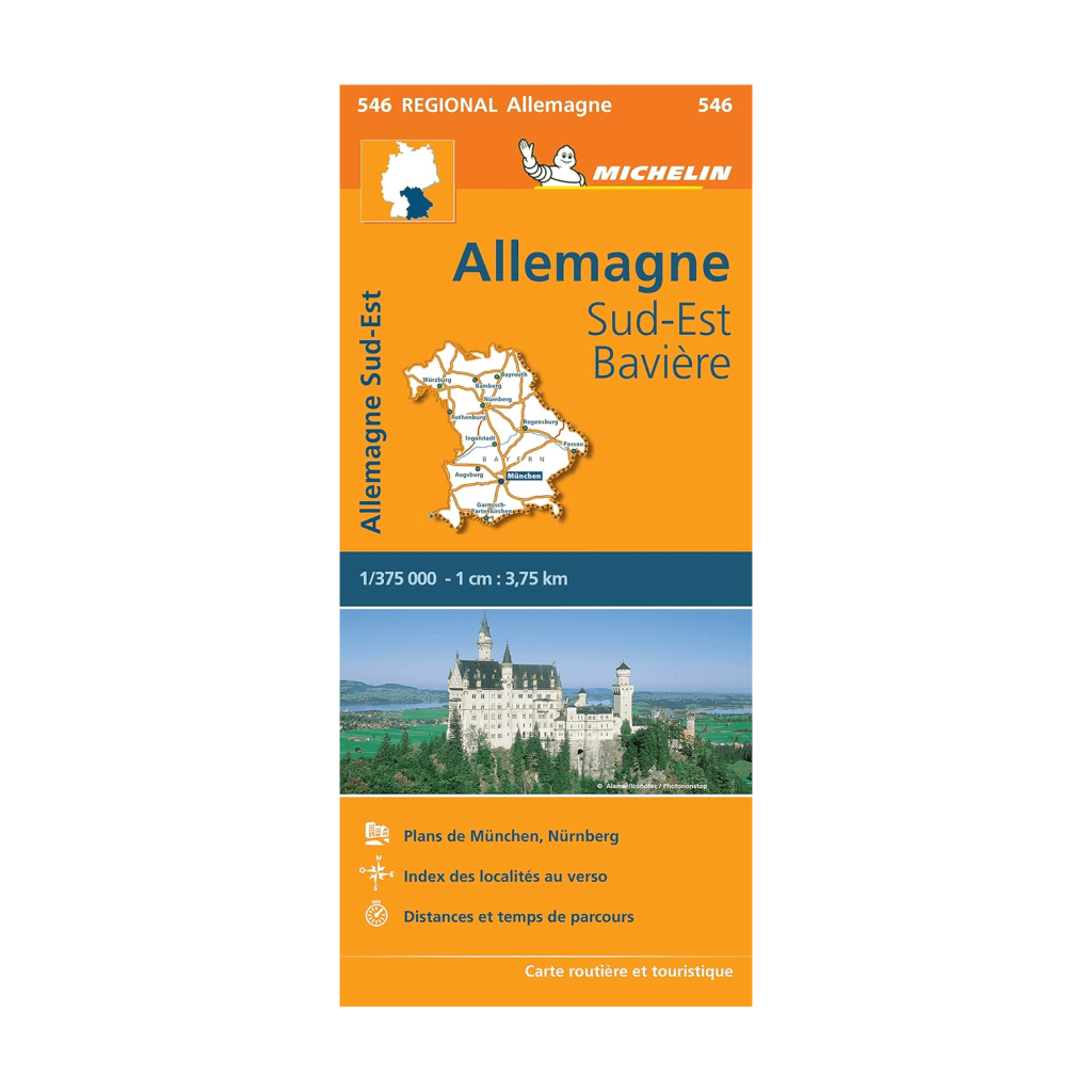 South-East Germany - Regional Map Michelin 546 - Boutique de l'Aventure ...