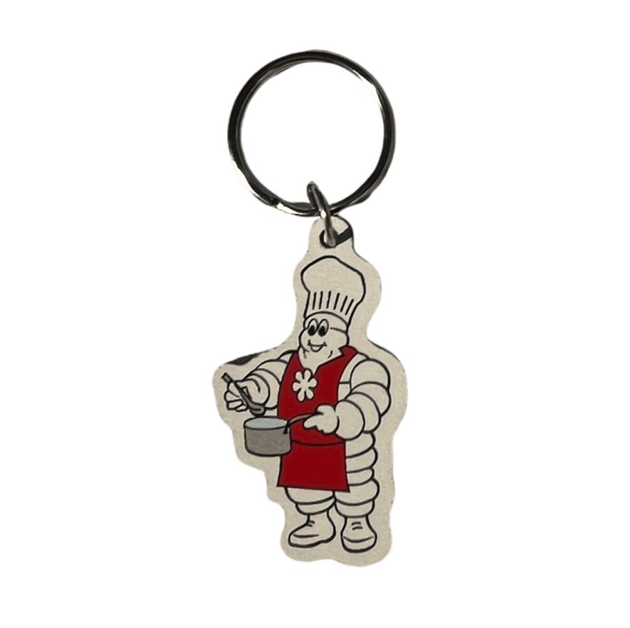 Wooden key ring Michelin Man cooking - Boutique de l'Aventure Michelin